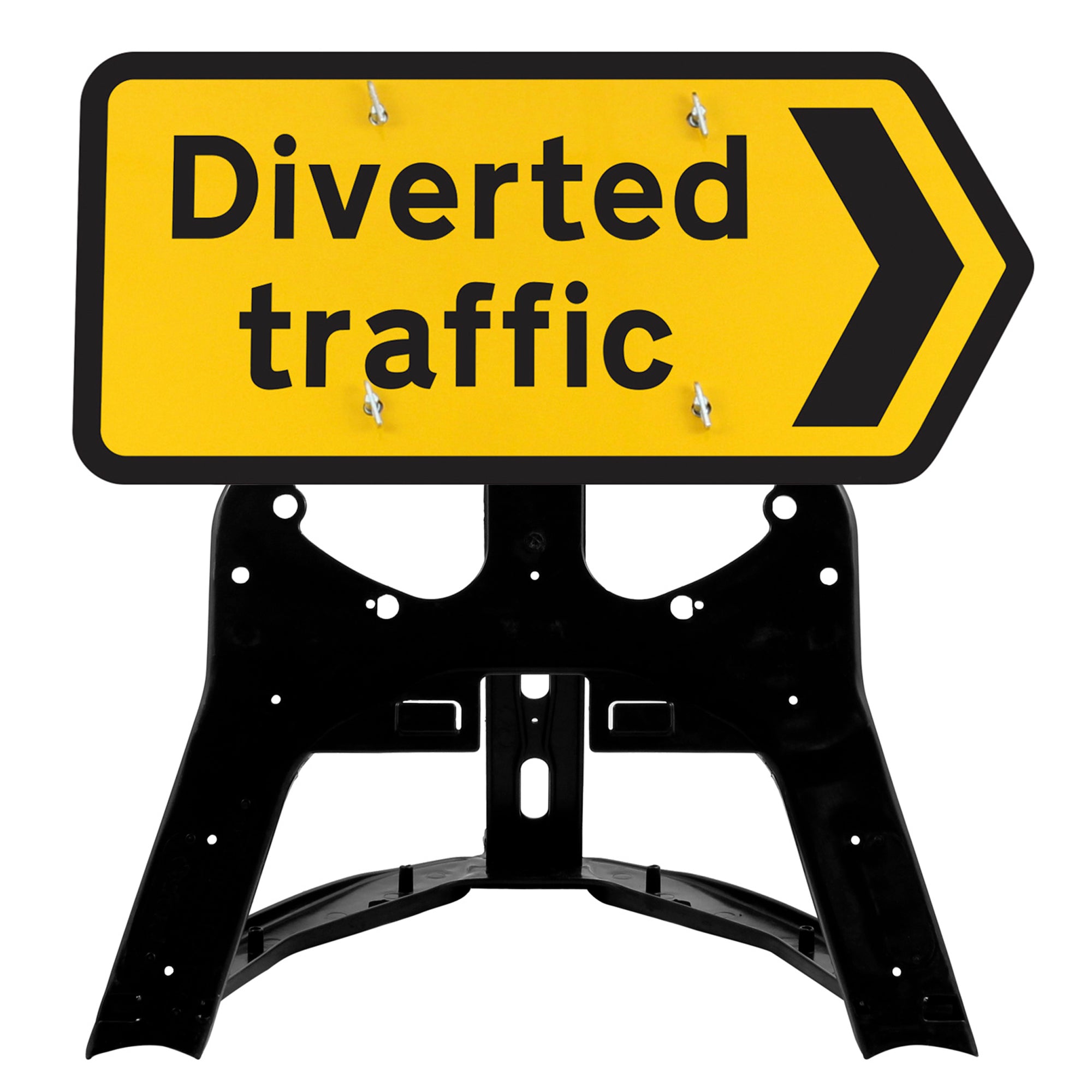 'Diverted Traffic' Chevron Right QuickFit EnduraSign 2704 Inc. Stand ...