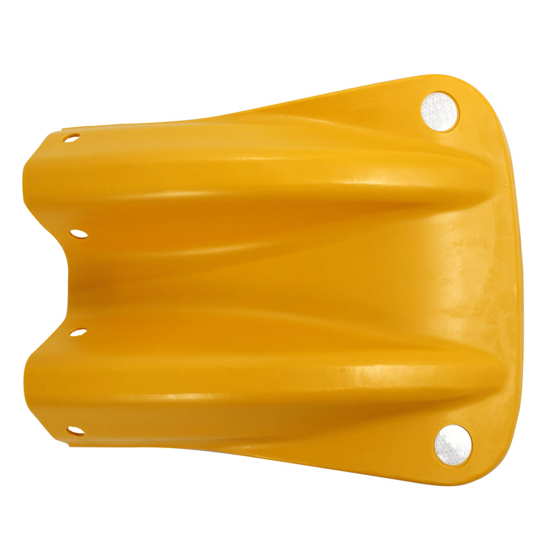 Yellow Plastic Fishtail End For Armco With Reflectors – Start Safety UK