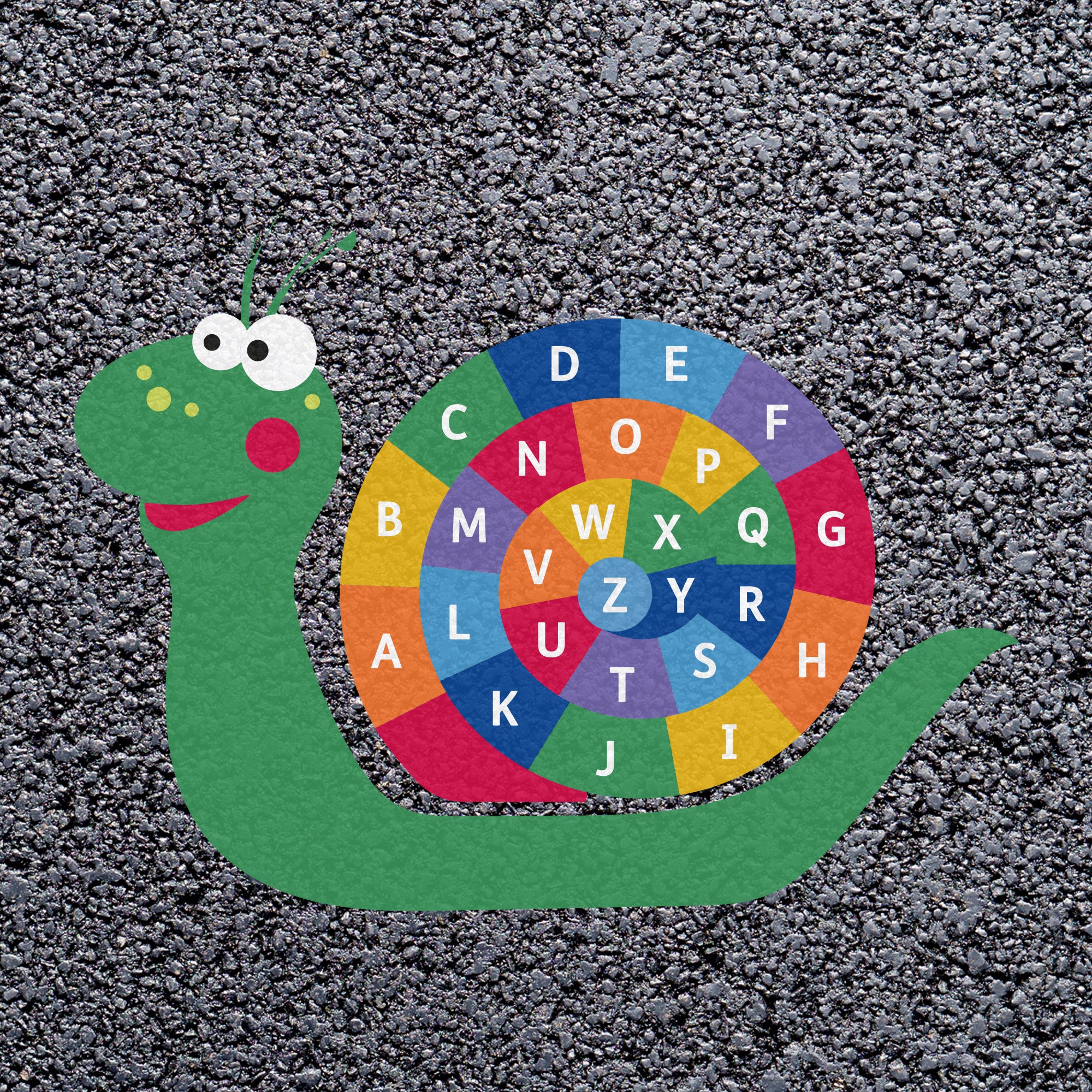 Alphabet Snail A-Z Educational Playground Marking (3000mm x 2000mm ...