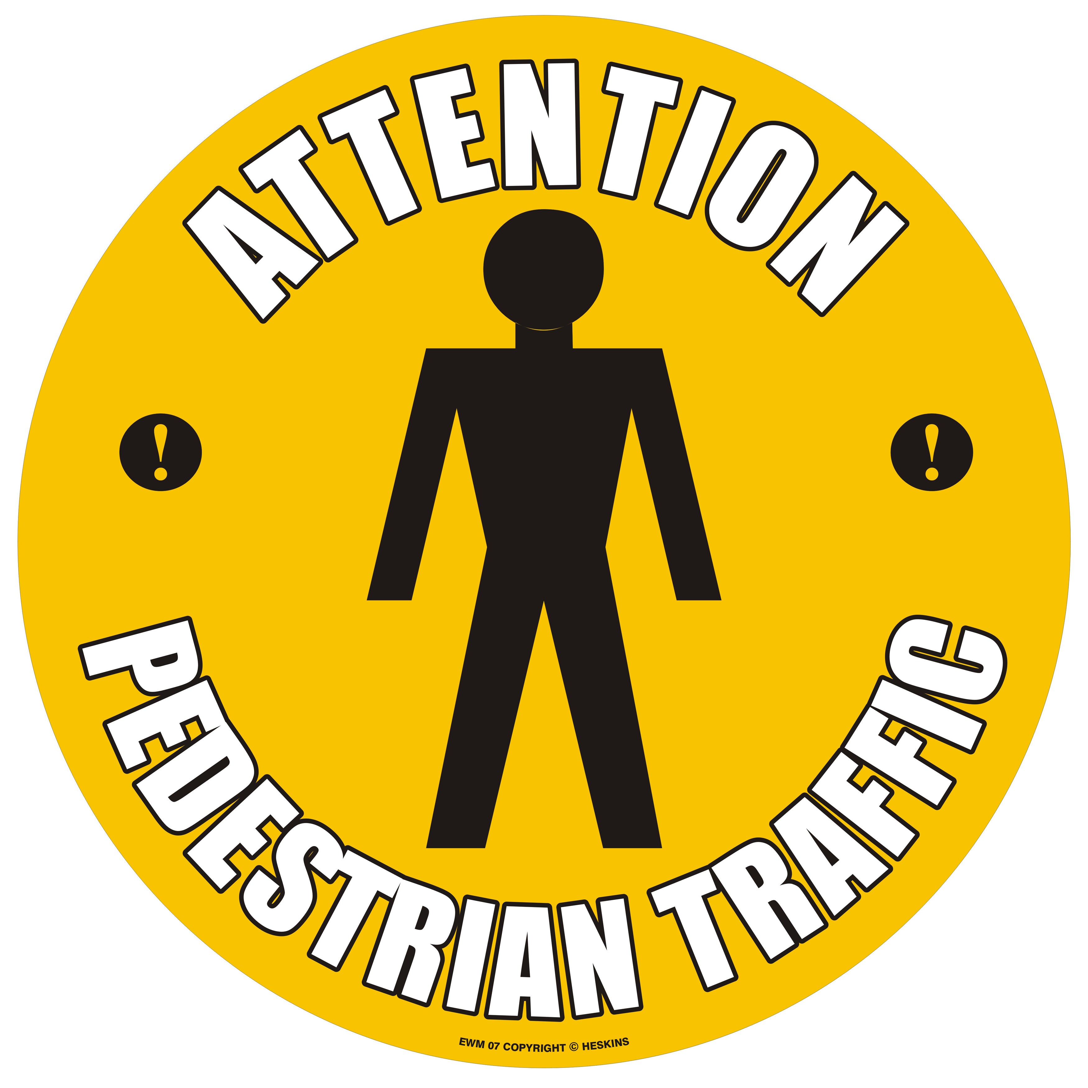 Pedestrian Traffic Floor Sign, 430mm - Self Adhesive – Start Safety UK