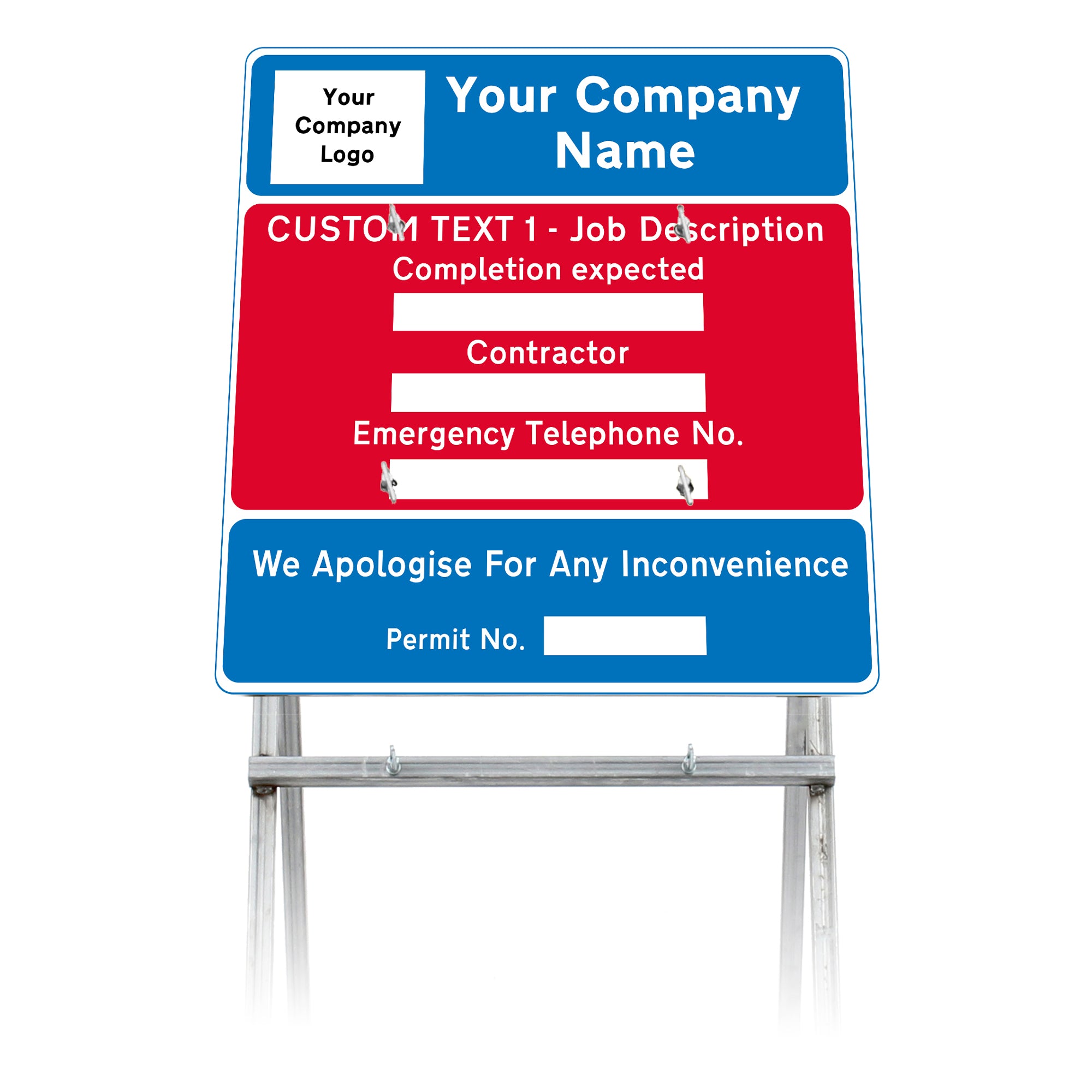 Dia 7008 Custom Information Board - Quick-fit 750x750mm - Dry Wipe Face ...