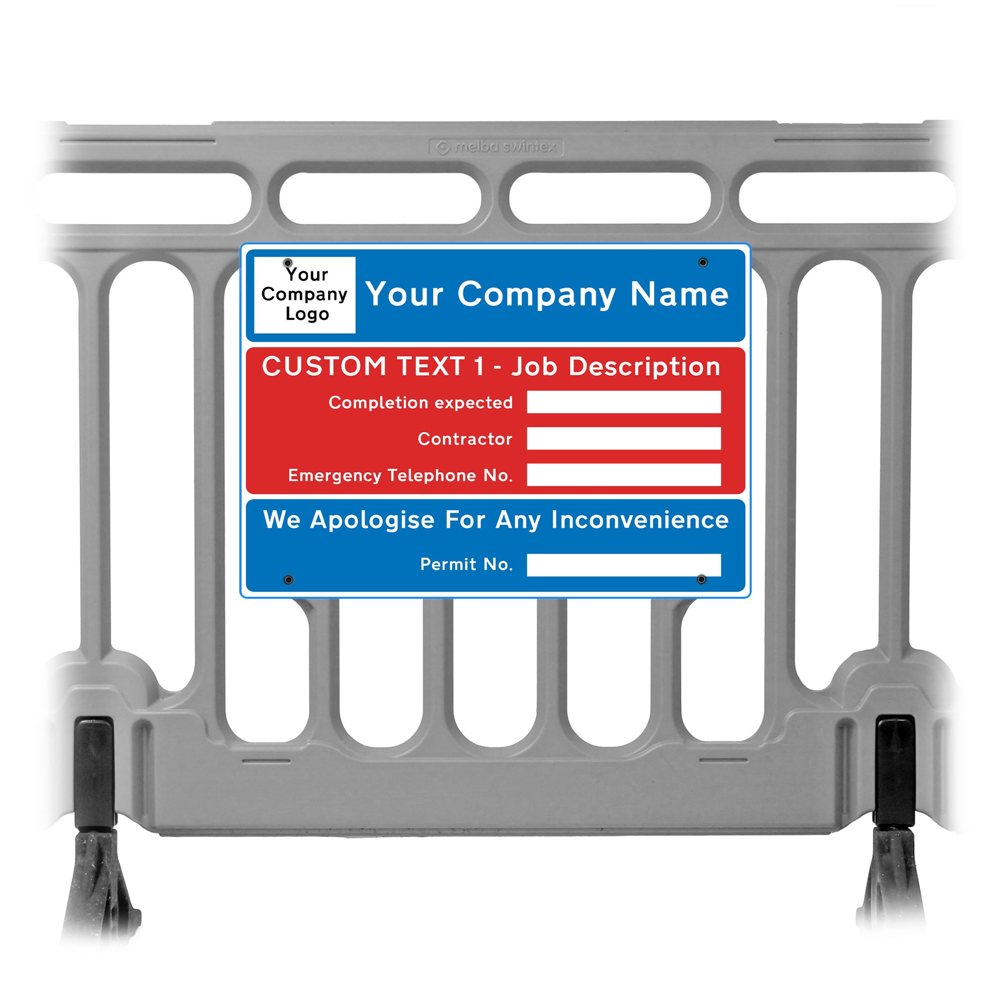 Custom Permit Signs Board - Barrier Sign - Dry Wipe – Start Safety UK