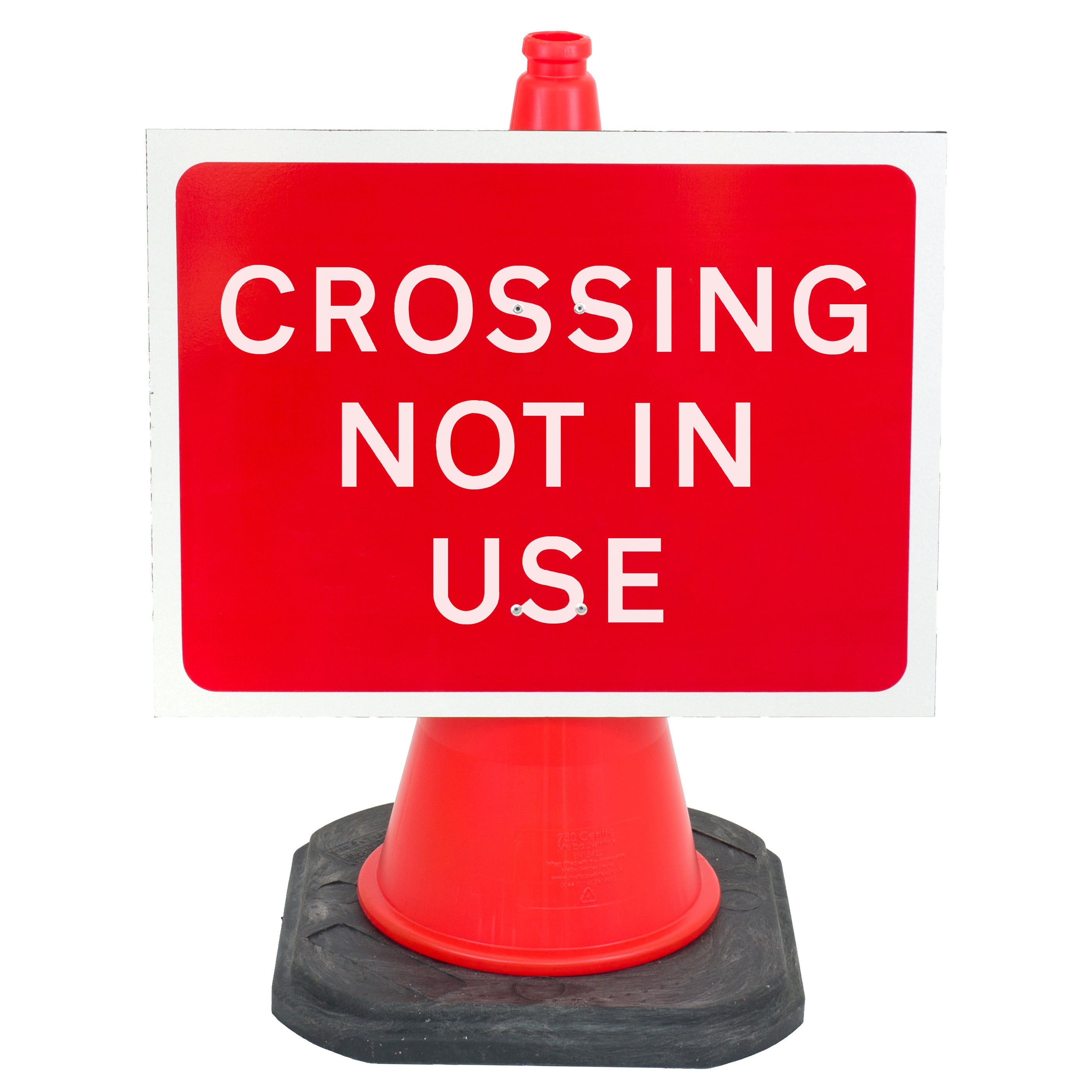 'Crossing Not In Use' Cone Sign 7016 - Cone Sold Separately – Start ...