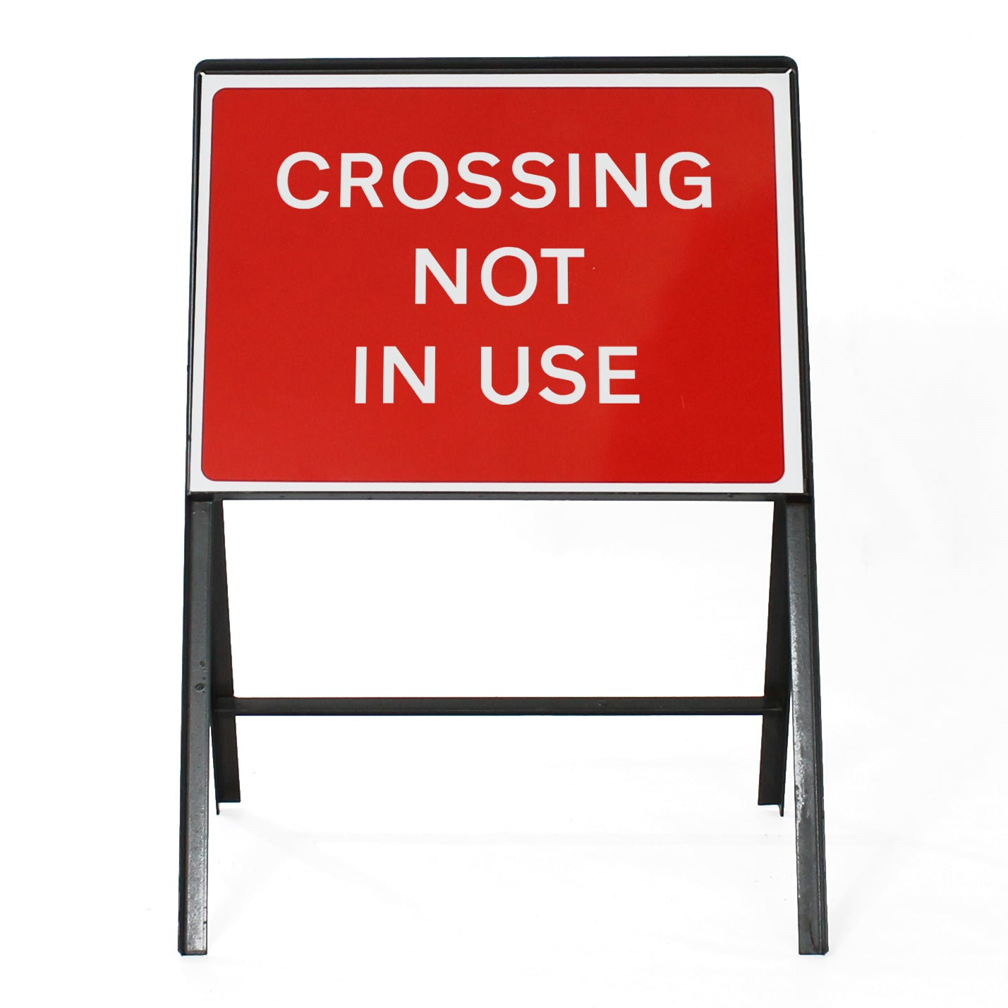 Crossing Not In Use Sign - Zintec Metal Sign Dia 7016 Face | 600x450mm ...