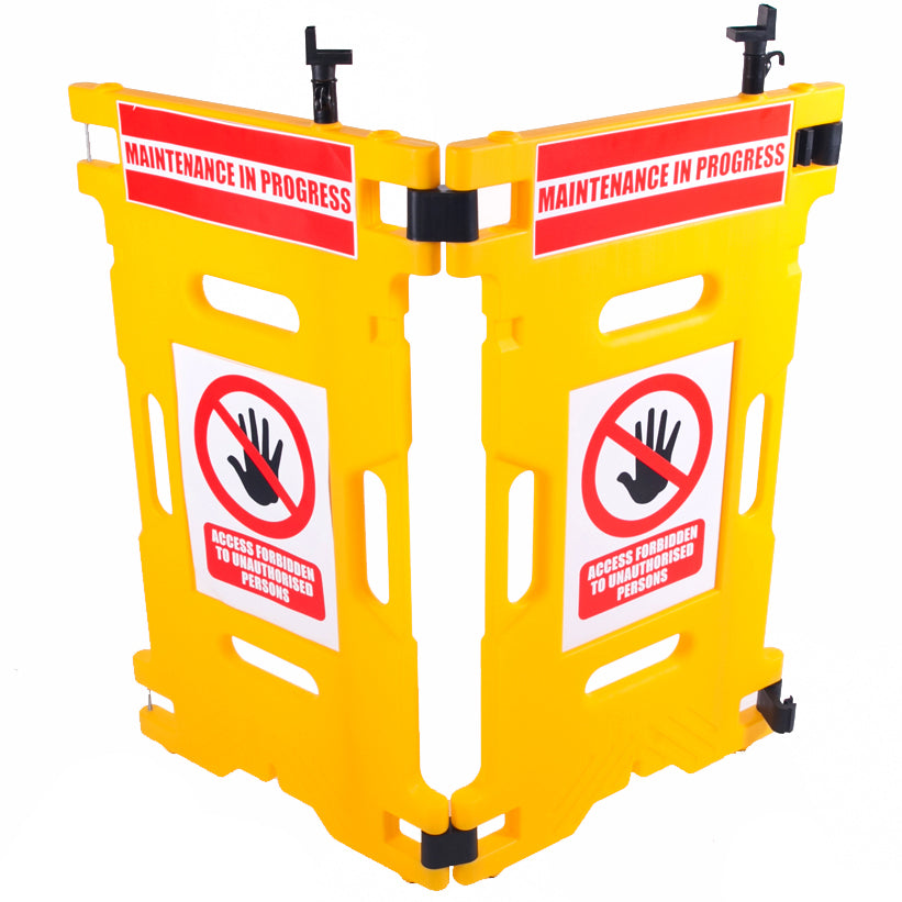 Elevator Barrier | 2-Panel Maintenance Guard With Extending Braces ...