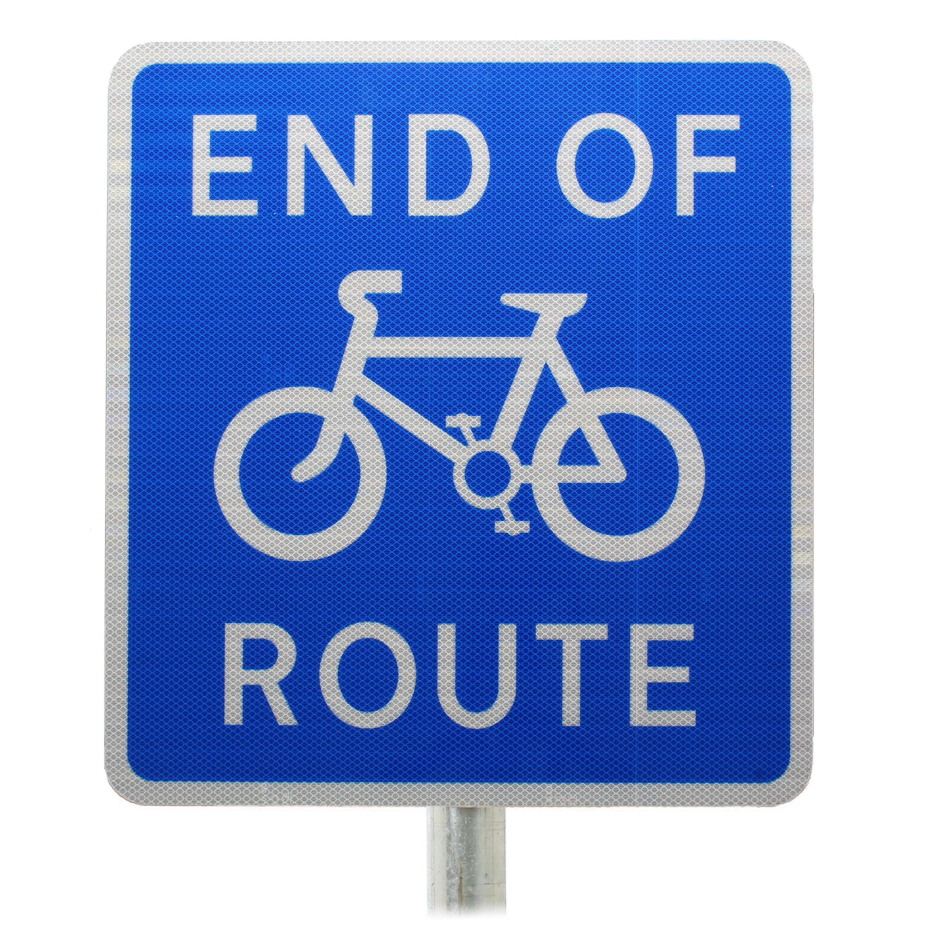 Post Mounted End of Cycle Route Sign Dia 965 – Start Safety UK