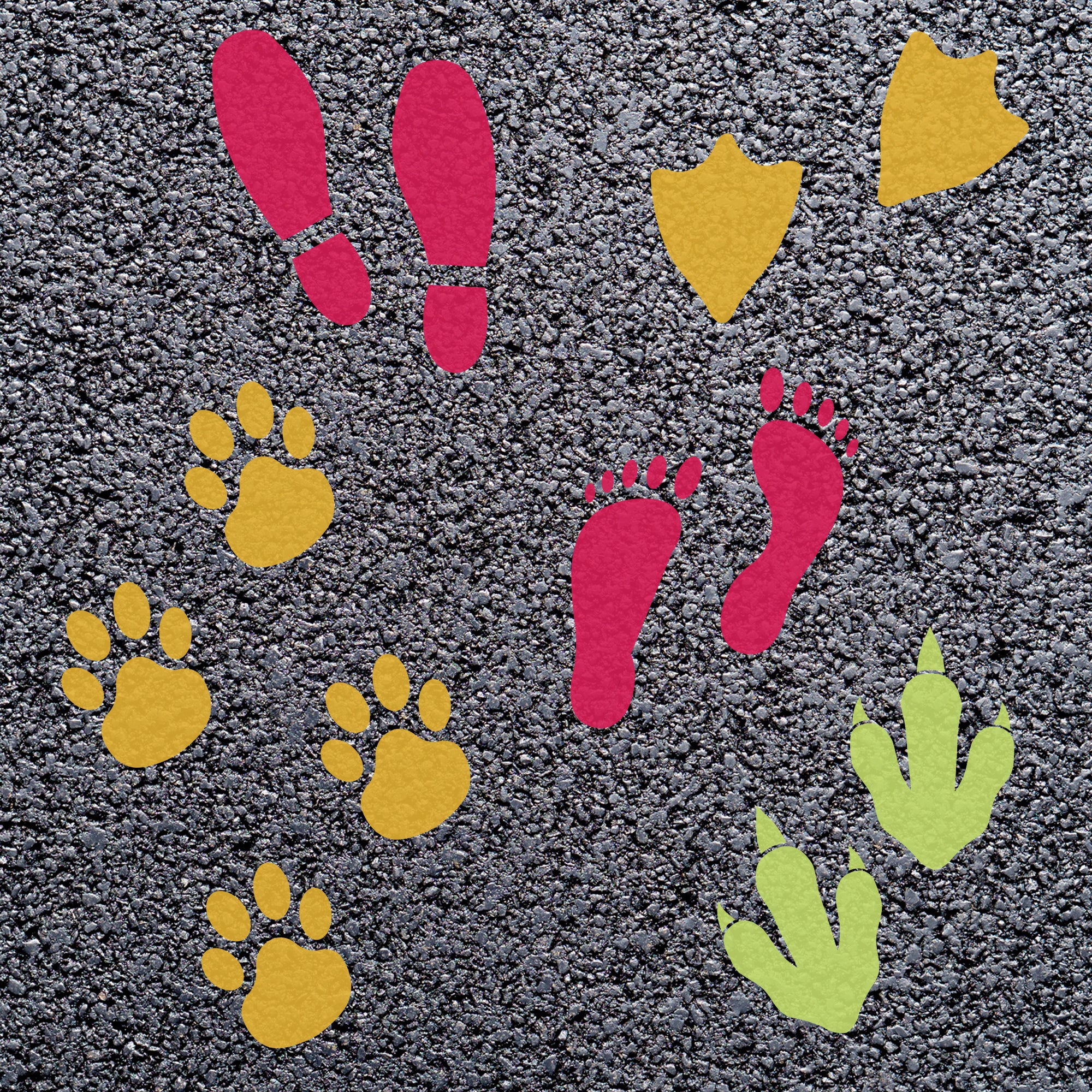Animal Footprint (Pair) Playground Marking | Preformed Thermoplastic ...