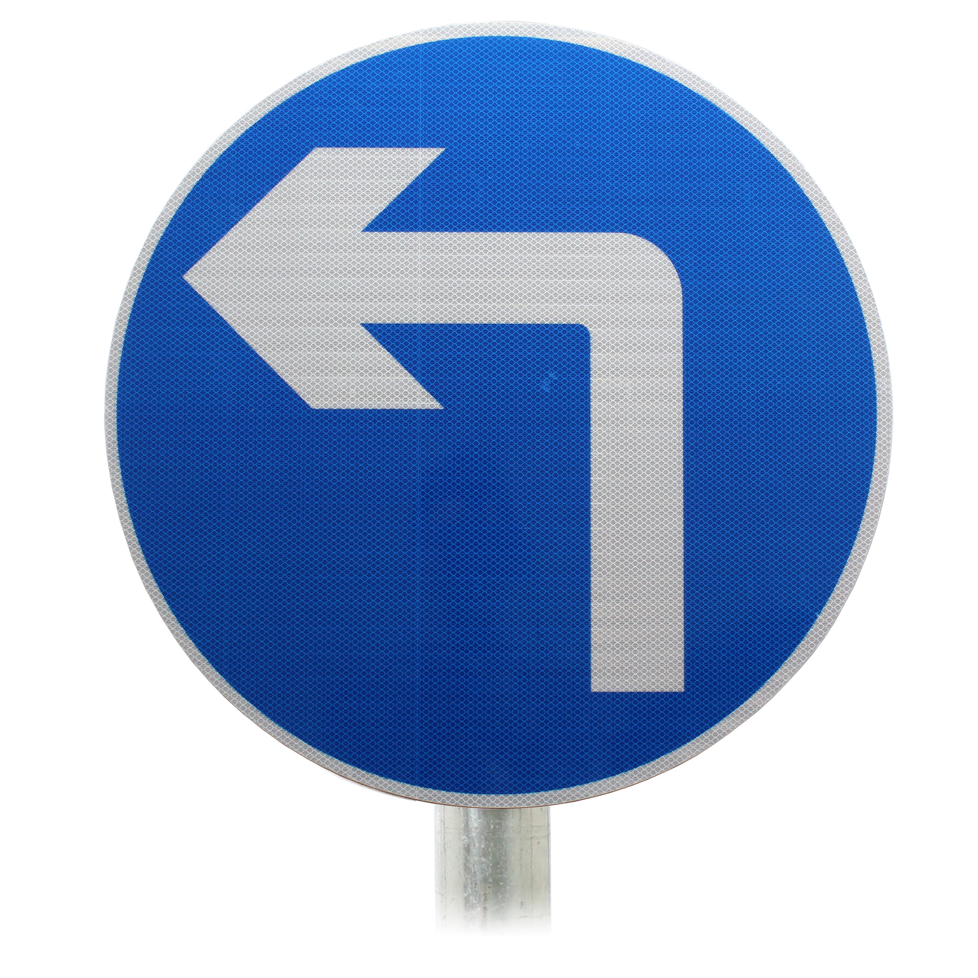 Post Mounted Diagram 609 Sign Left Turn Ahead Only – Start Safety UK
