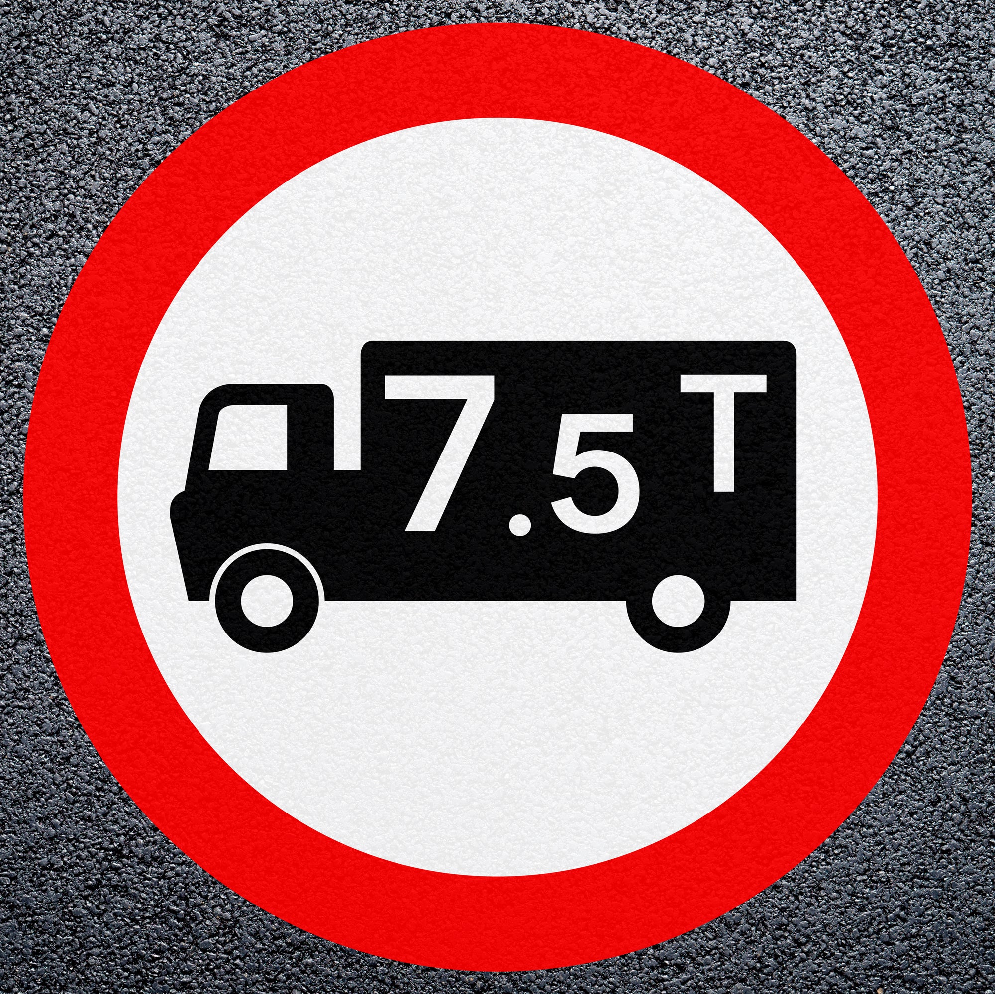 No Goods Vehicles Road Marking - Thermoplastic Roundel Dia. 622.1A ...