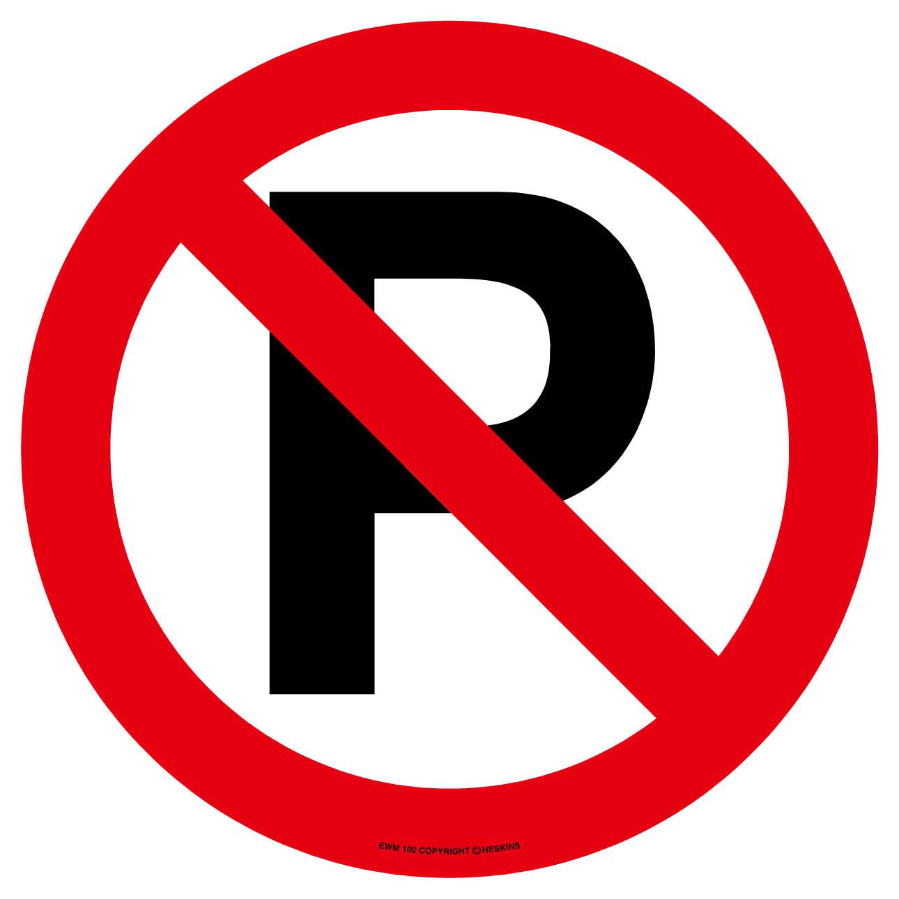 No Parking Floor Sign, 430mm - Self Adhesive – Start Safety UK