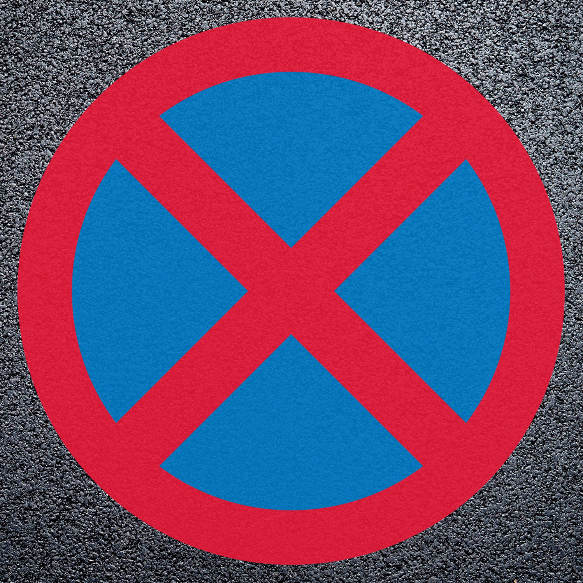 No Stopping Road Marking - Thermoplastic Roundel Dia. 642 – Start Safety UK