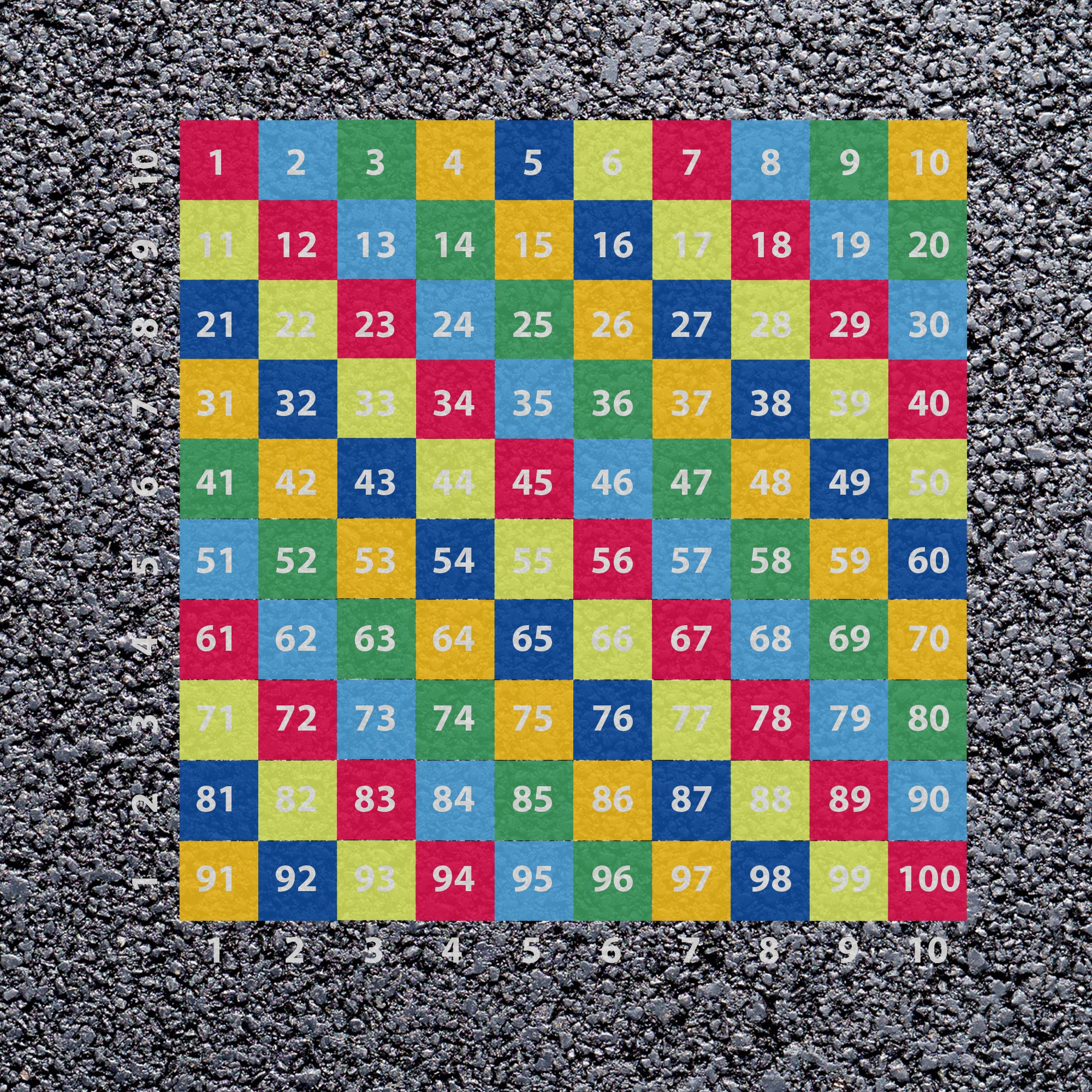 Number Grid Full Colour Playground Marking (3000mm x 3000mm ...