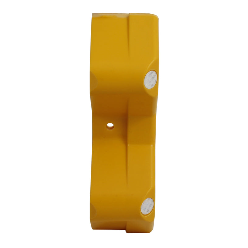 Rigid Yellow Plastic Armco Barrier Safety End Cap Inc. Reflectors ...