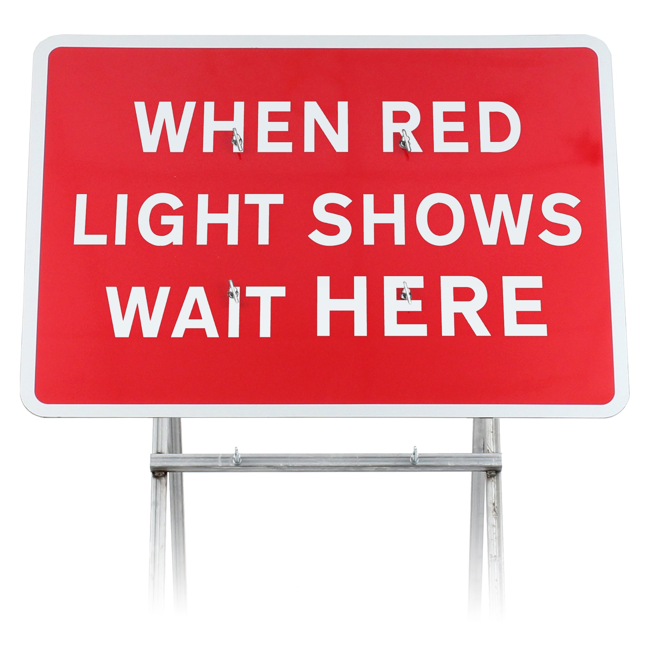 When Red Light Shows Wait Here Quick Fit Mounted Sign Face - 7011 (face ...