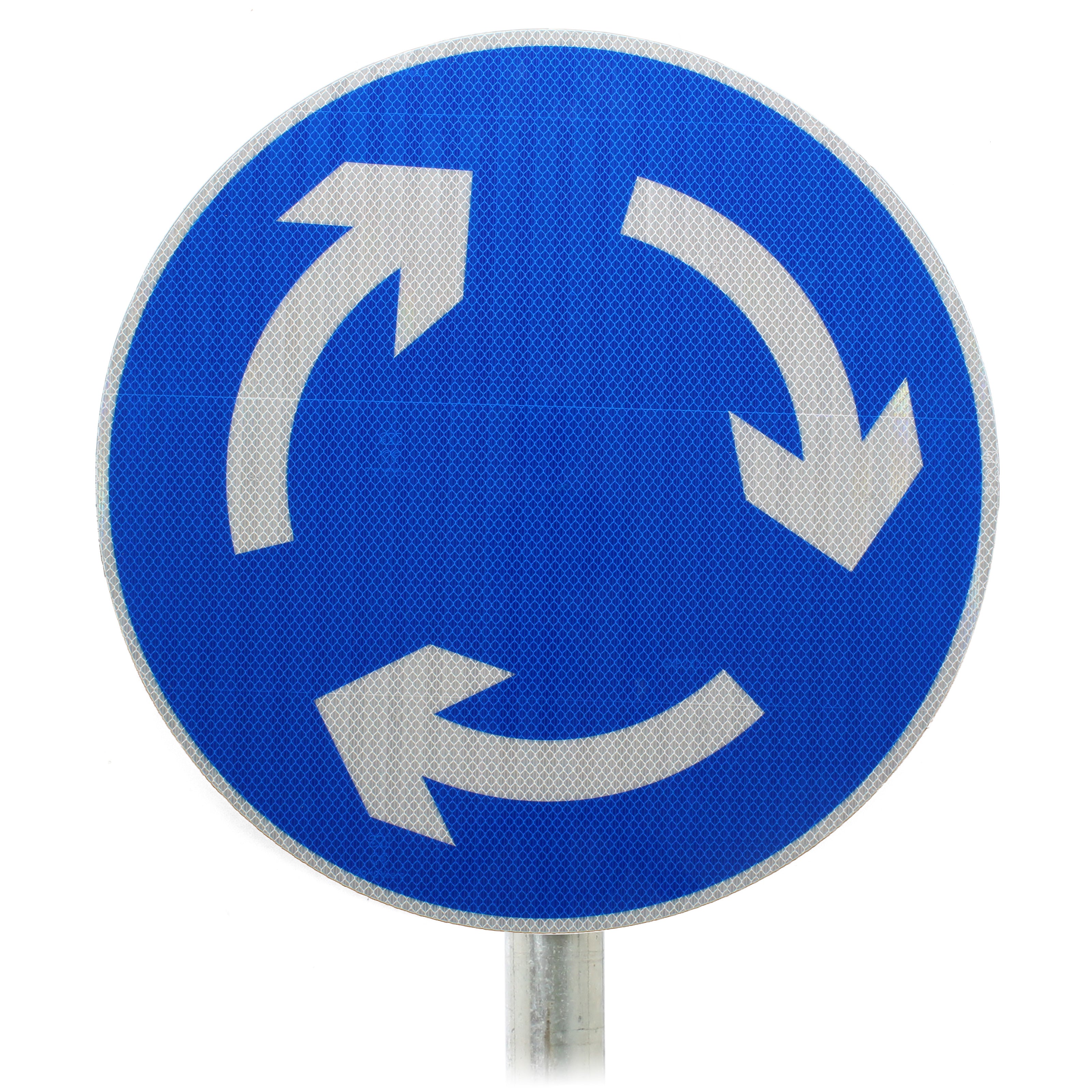 Post Mounted Mini Roundabout Sign 611.1 R2 Grade – Start Safety UK