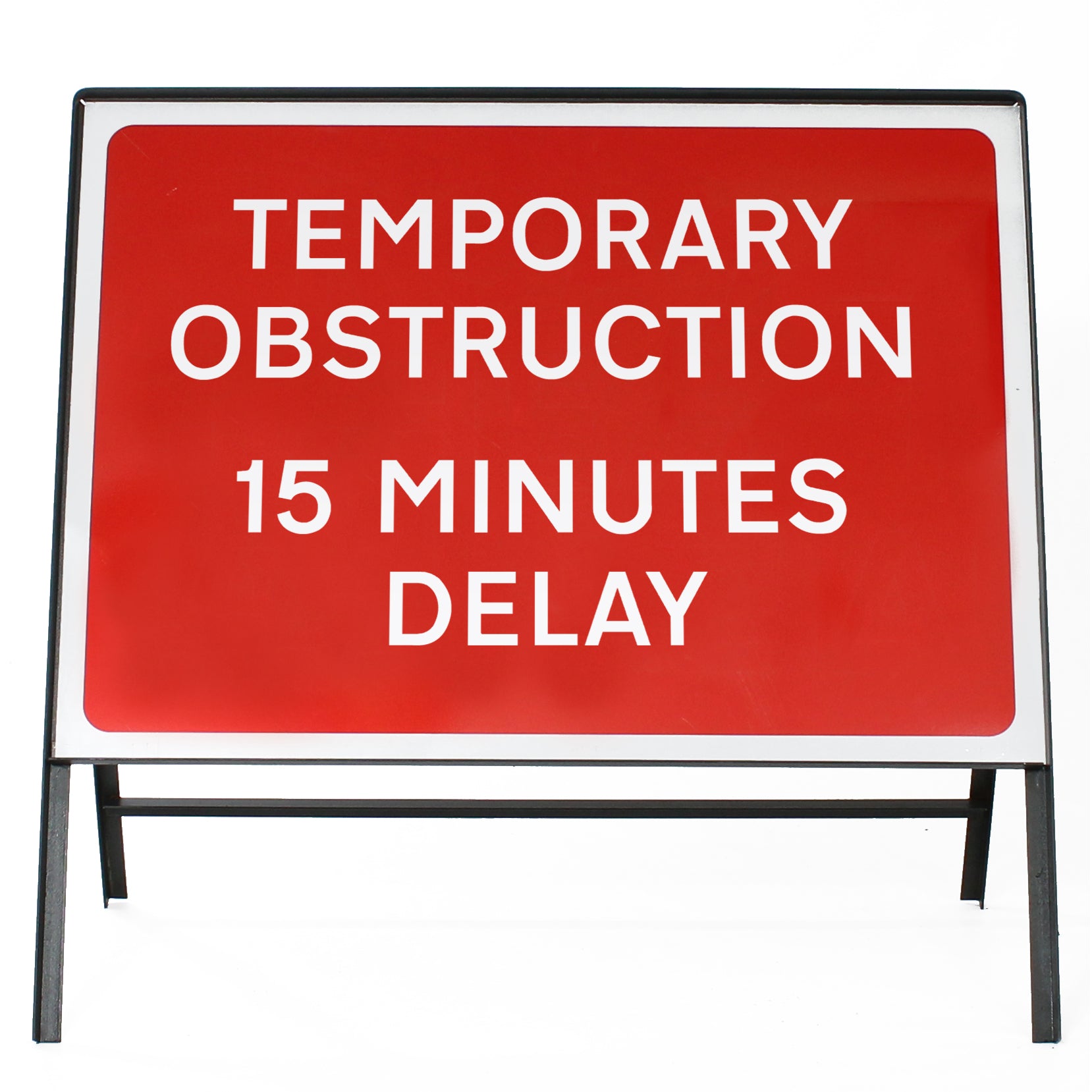 Temporary Obstruction 15 Minutes Delay - Metal Sign Face – Start Safety UK
