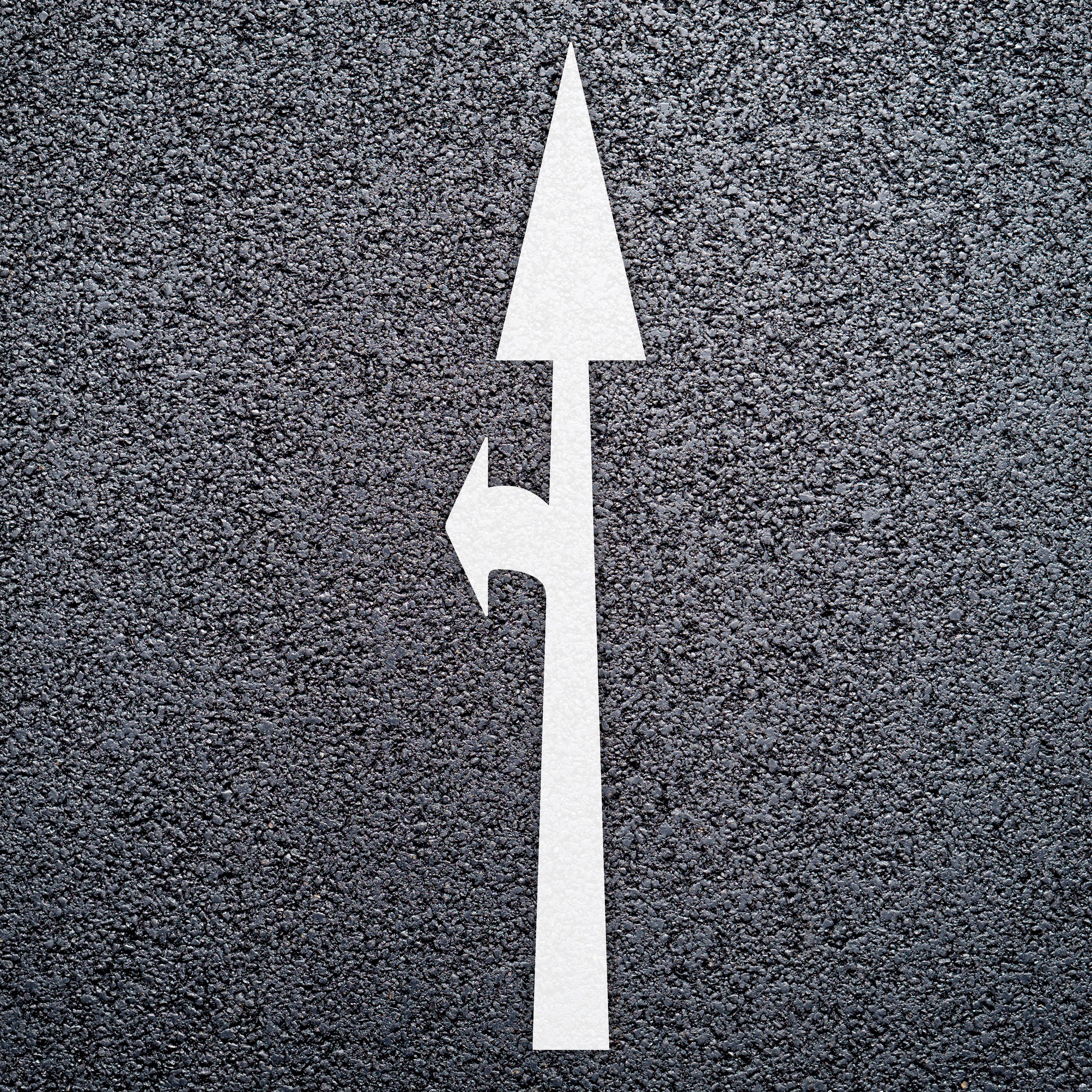 Traffic Lane Straight Left Split Arrow - Thermoplastic Road Marking ...