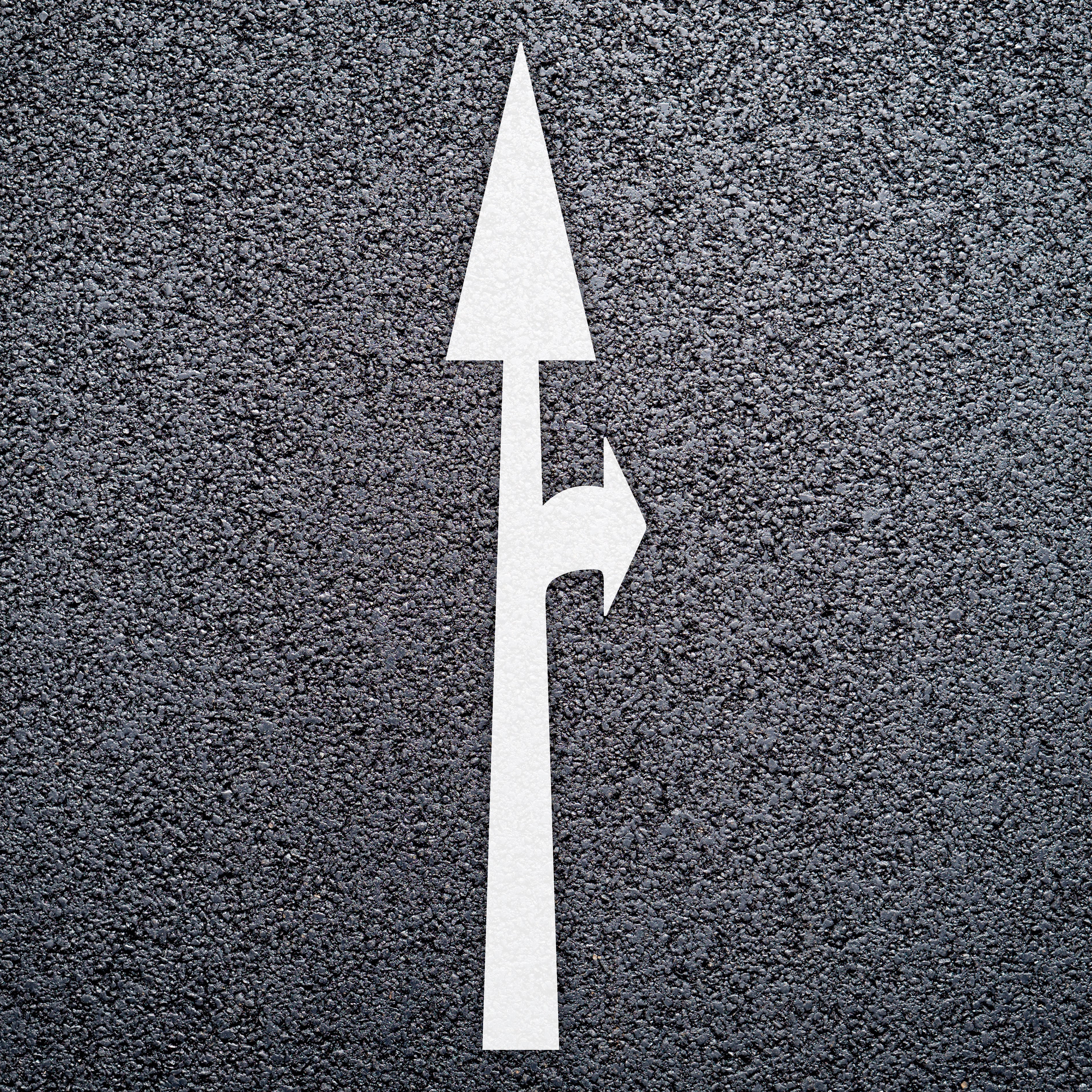 Traffic Lane Straight Right Split Arrow - Thermoplastic Road Marking ...