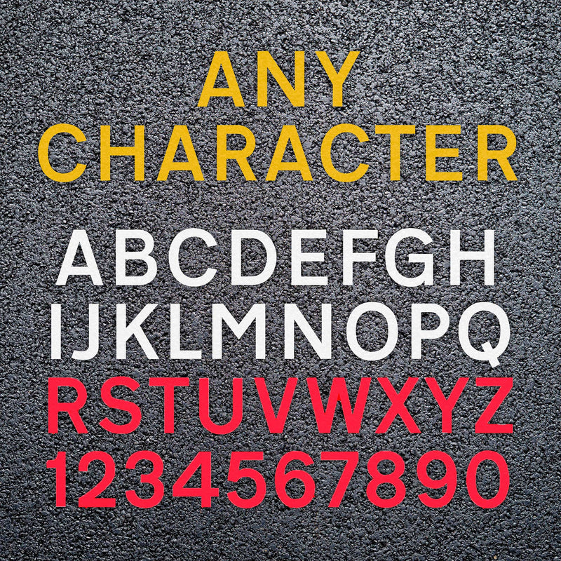 Preformed Thermoplastic Numbers & Letters - Road Markings - 100mm ...