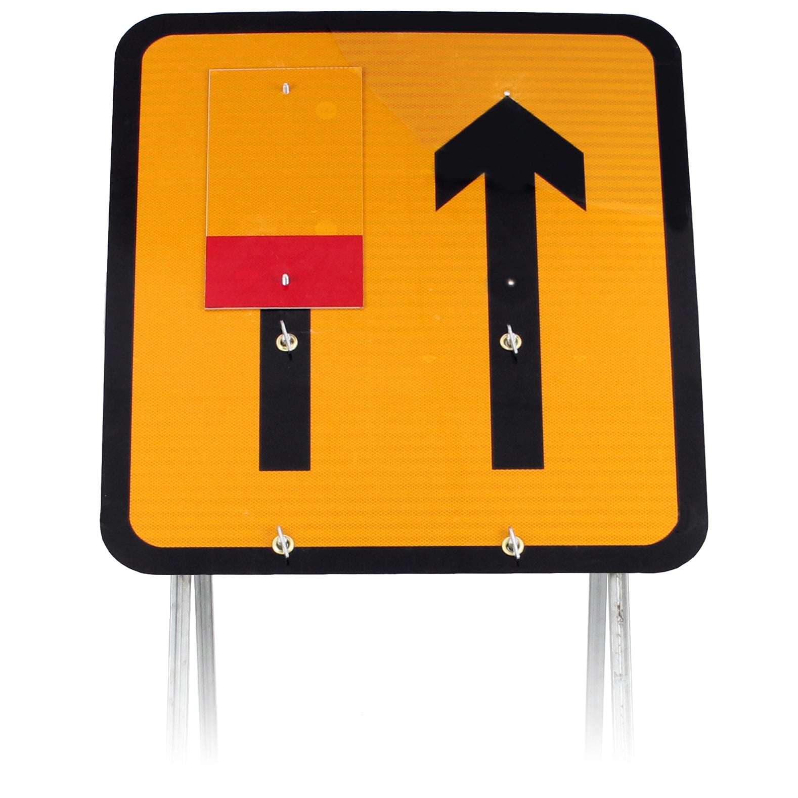 2 Lane Closed Ahead Sign Wicket Road Sign | Dia. 7202 | Quick Fit ...