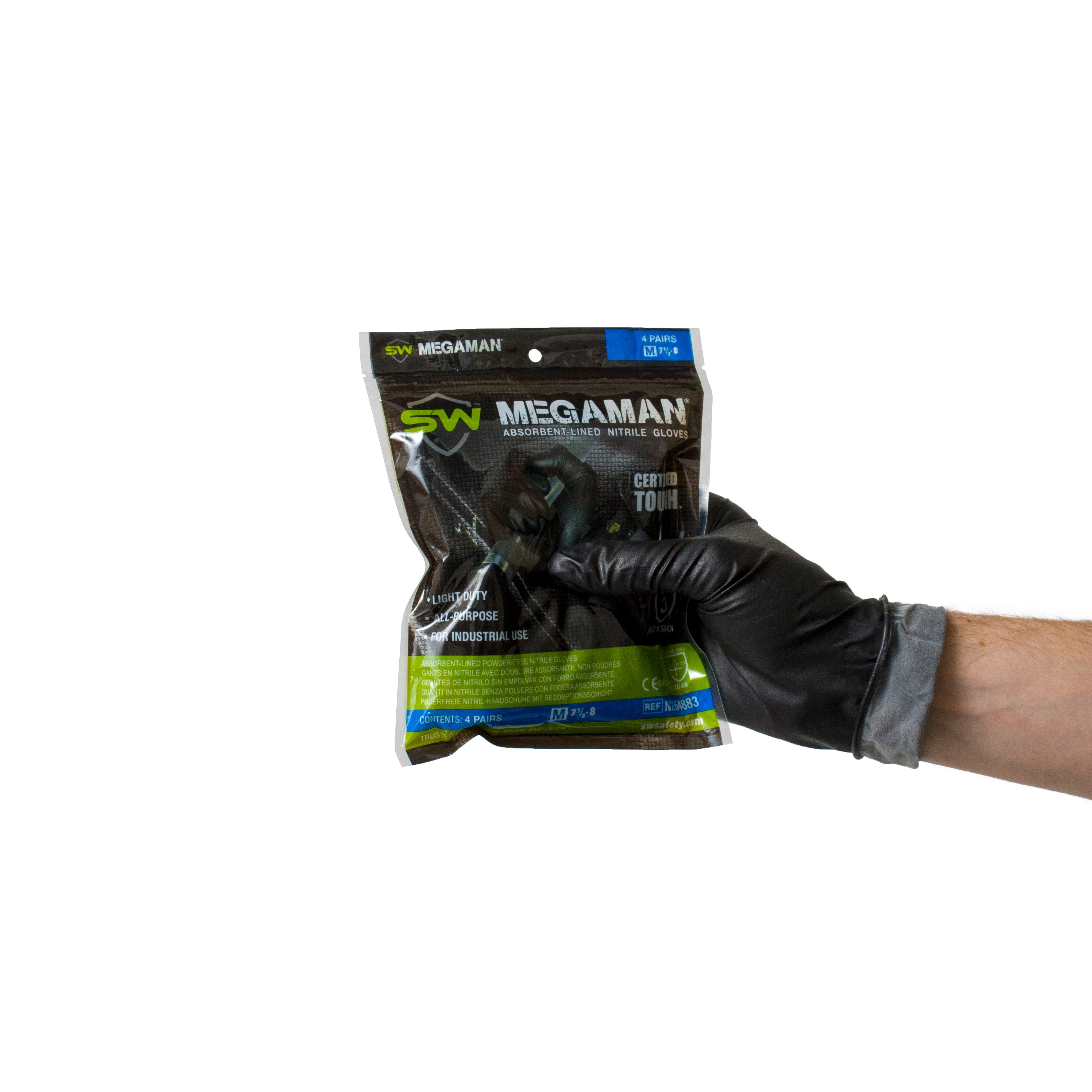 SW MEGAMAN Heavy Duty Nitrile Gloves (4 Pair Pack) – Start Safety UK