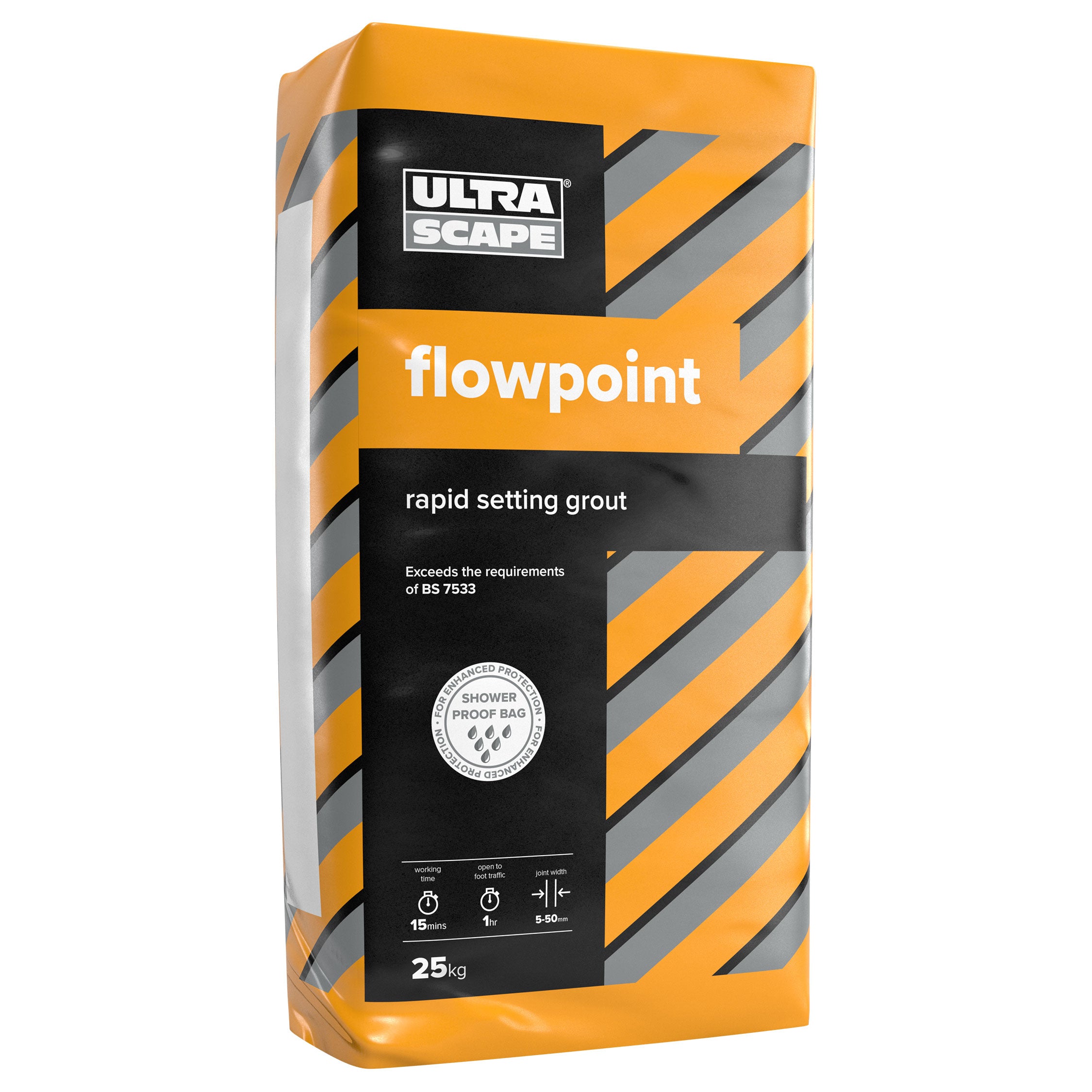 UltraScape Flowpoint Rapid Setting Grout Natural Grey 25kg | Start ...