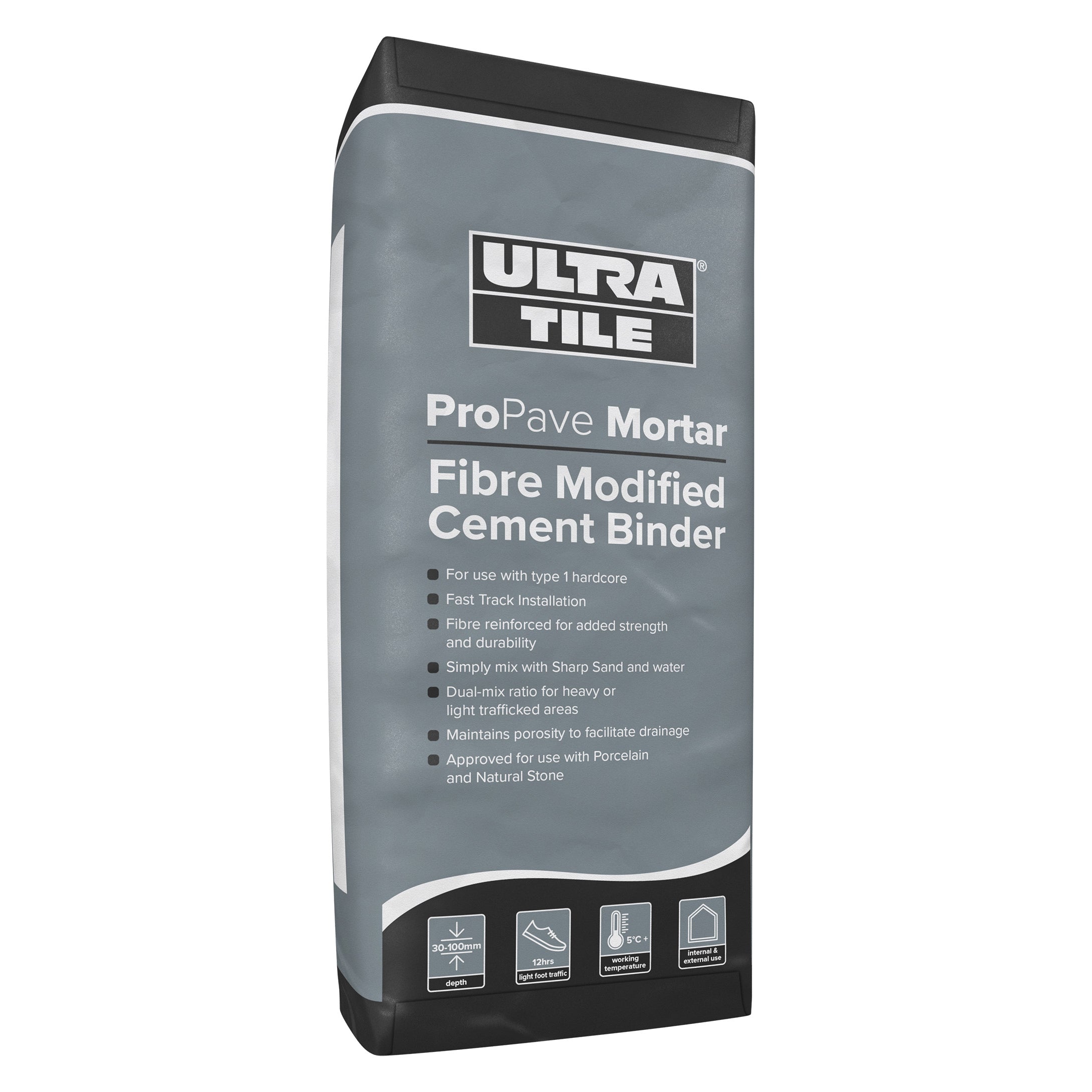 UltraTile ProPave Mortar Fibre Modified Cement Binder | Start Safety UK