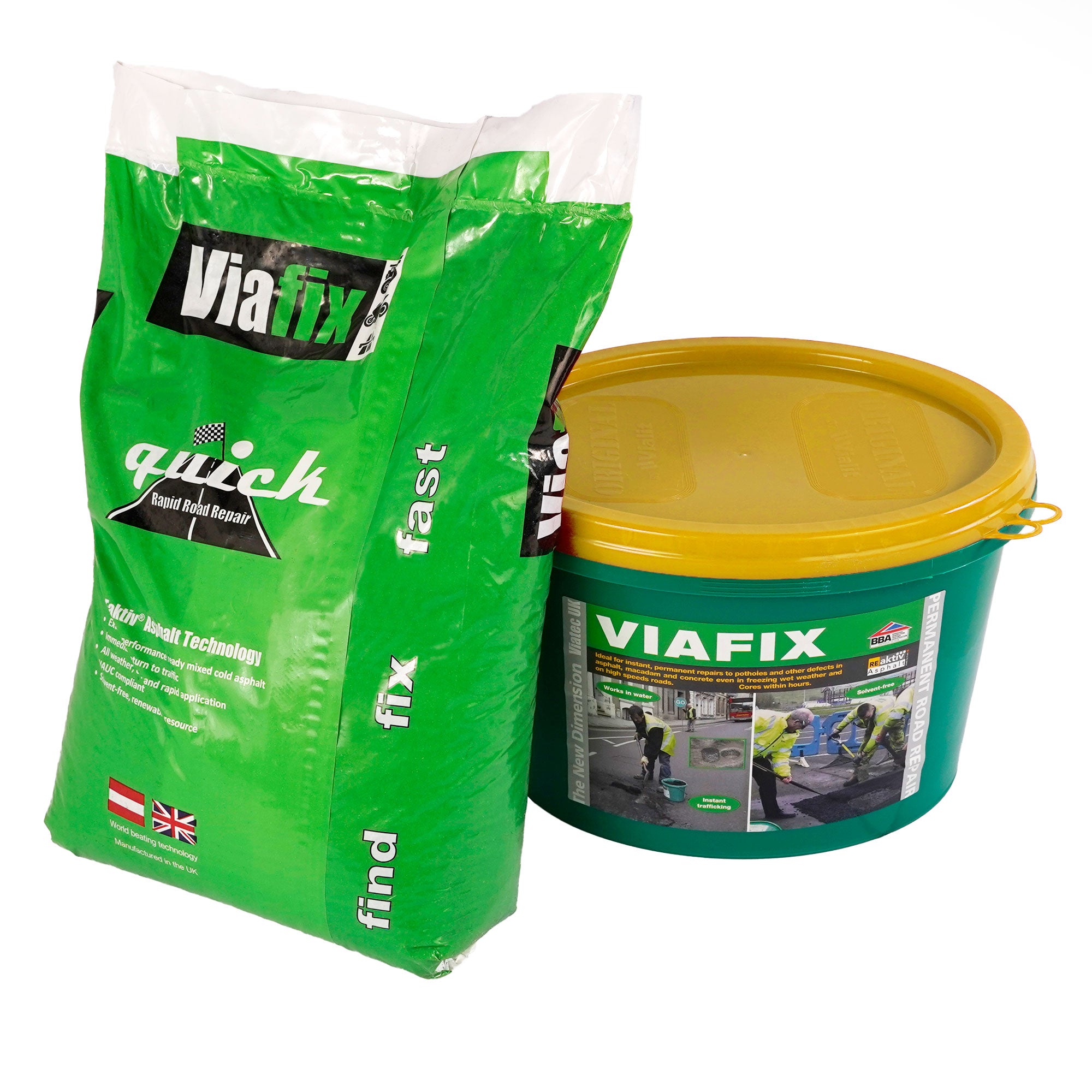 Viafix Cold Pothole Repair Available in Bags or Tubs 3mm Aggregate ...